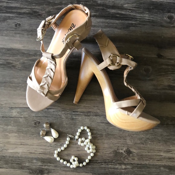 Bumper | Shoes | Bumper Nude Platform Heels Size | Poshmark